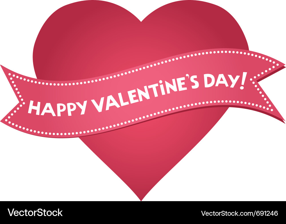 Valentine heart Royalty Free Vector Image - VectorStock