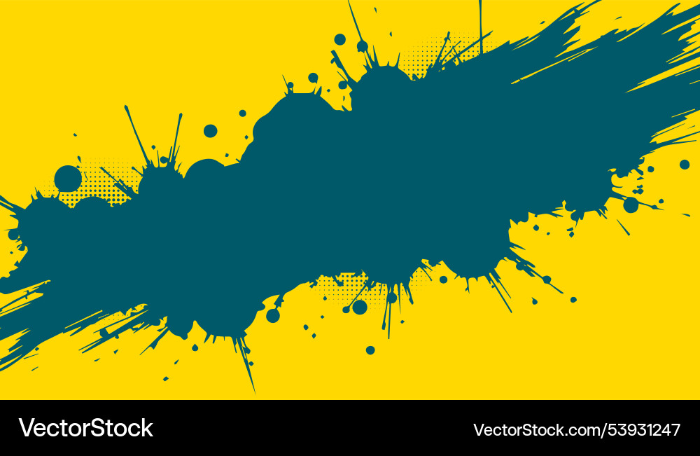 Abstract yellow and blue distressed grunge Vector Image