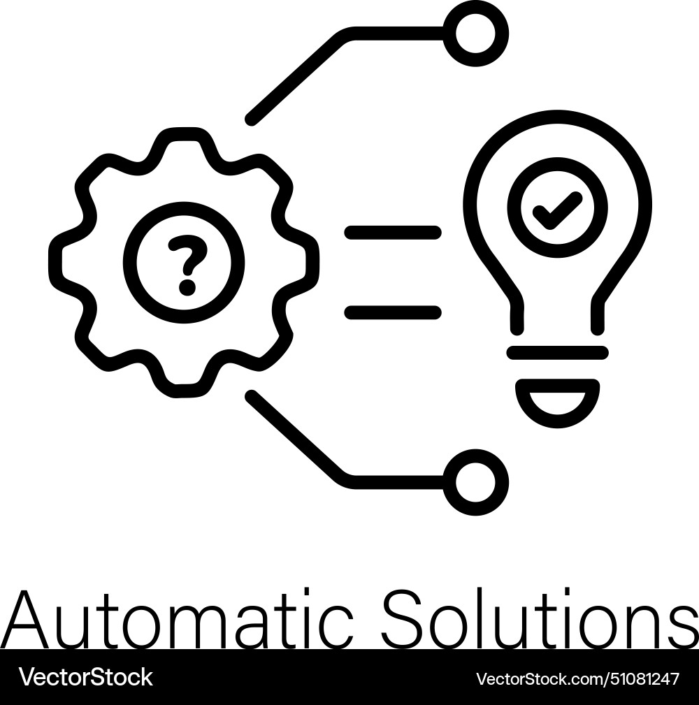 Automatic solutions Royalty Free Vector Image - VectorStock