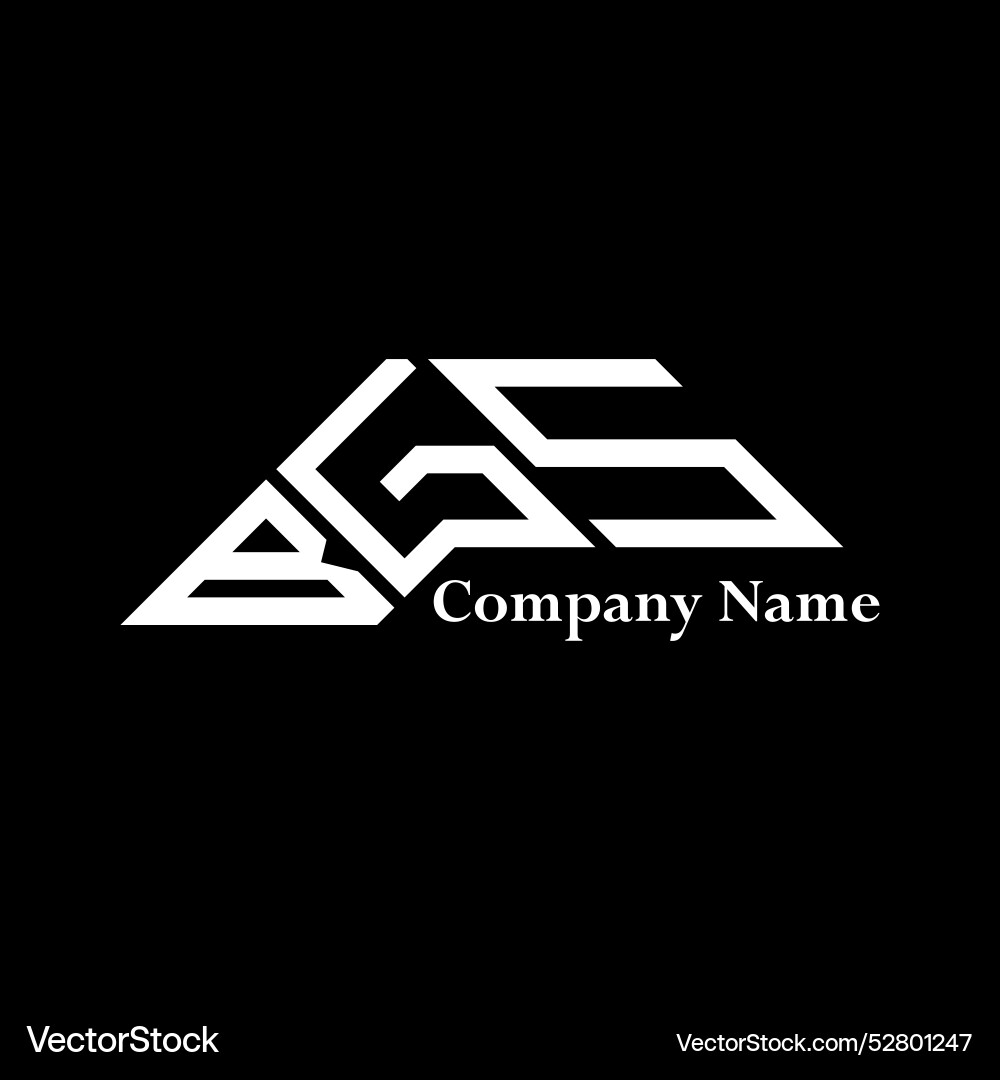 Bgs logo design simple and modern Royalty Free Vector Image