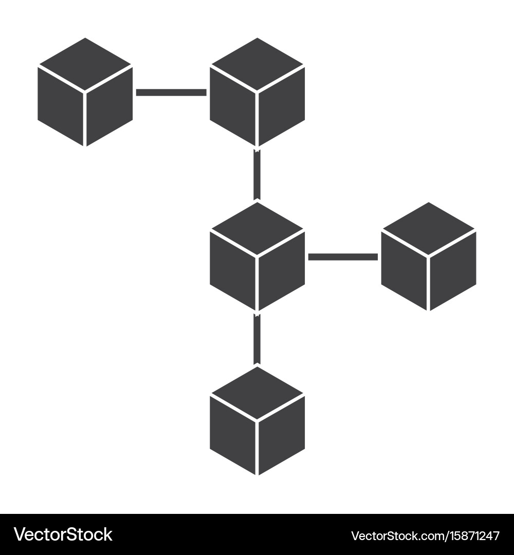 Blockchain icon Royalty Free Vector Image - VectorStock