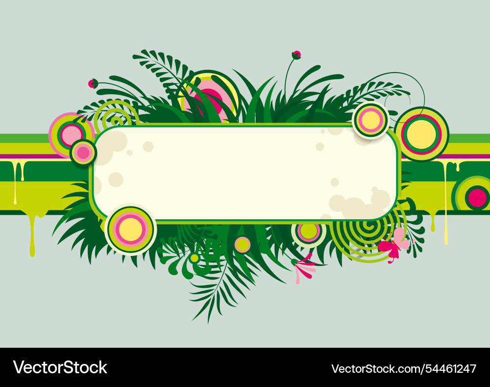 Cartoon decorative banner in flat vegetable style Vector Image