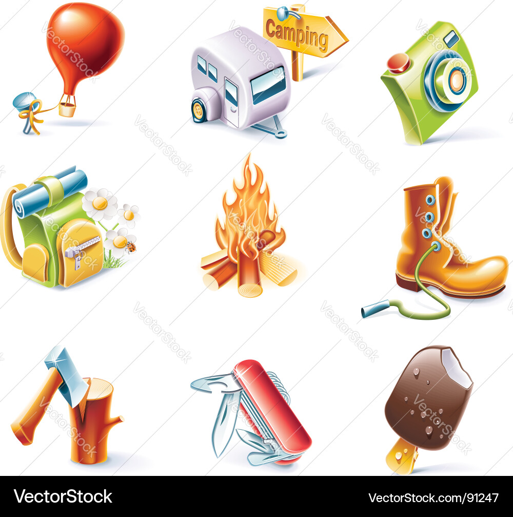 Cartoon icons Royalty Free Vector Image - VectorStock
