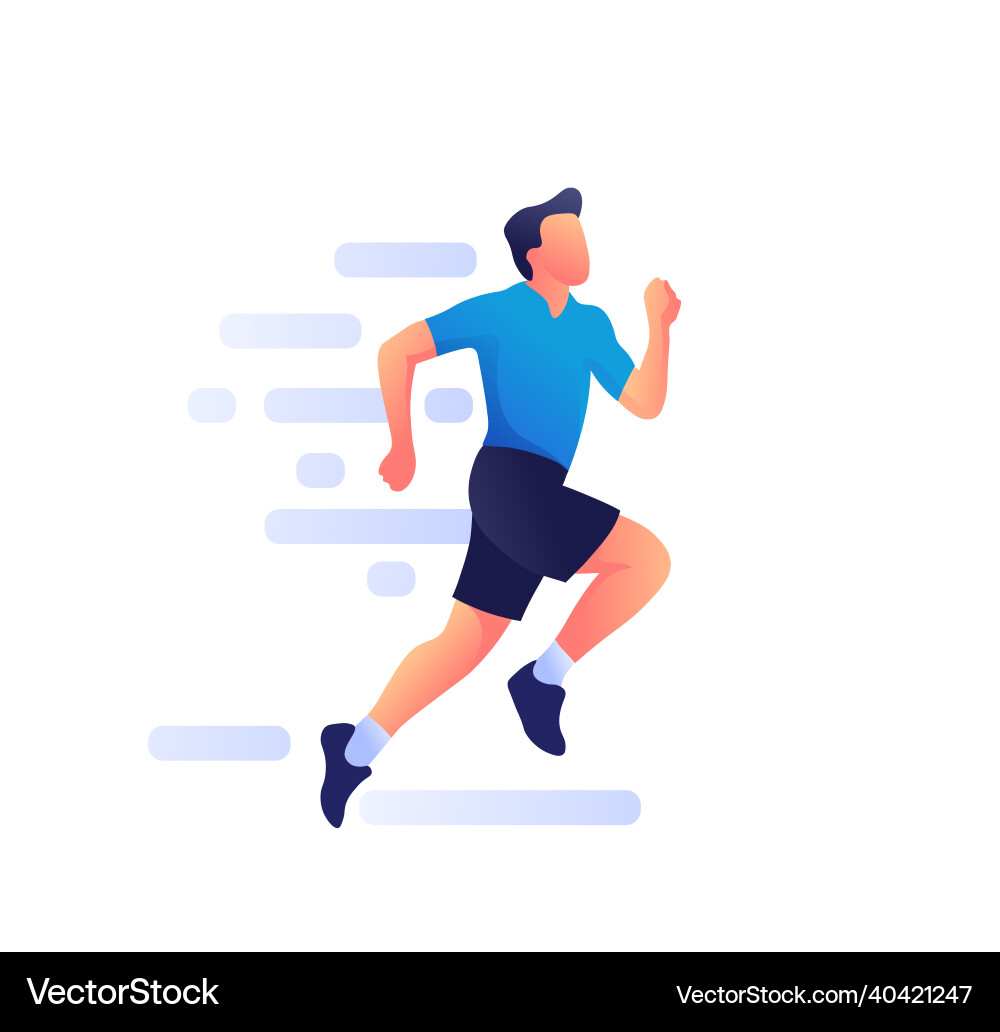 Cartoon Running Man - Sport Icon Royalty Free Vector Image