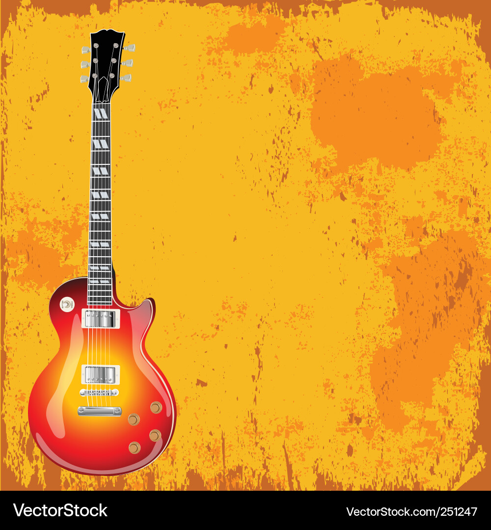 Electric Guitar Close-Up Royalty Free Vector Image