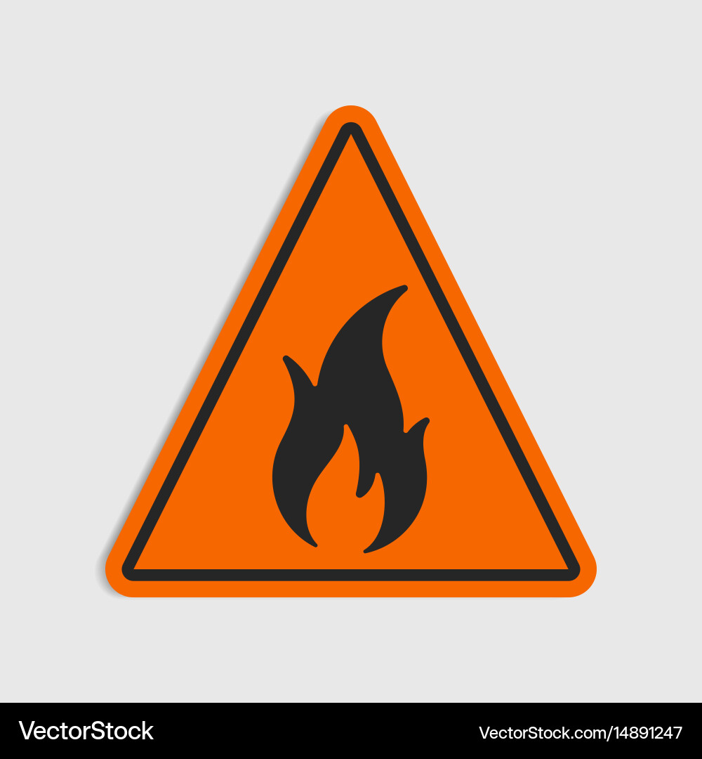 Flammable Fire Hazard Sign Royalty Free Vector Image