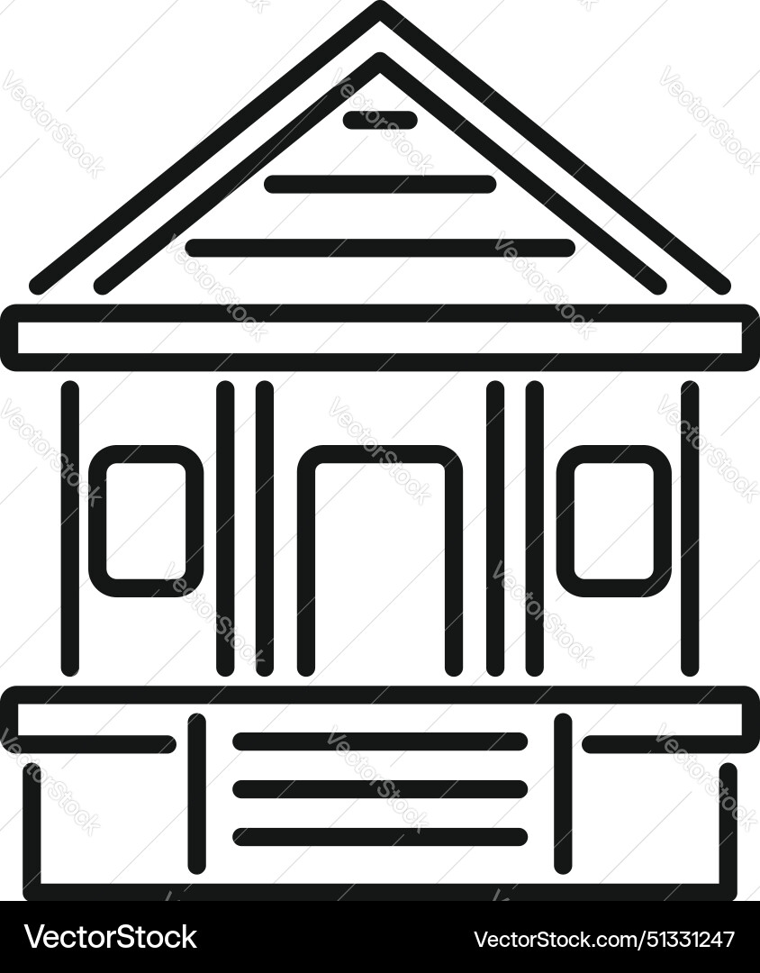Icon of classical building facade Royalty Free Vector Image