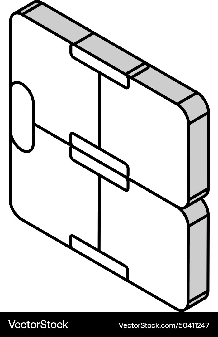 Infinity cube fidget toy isometric icon Royalty Free Vector