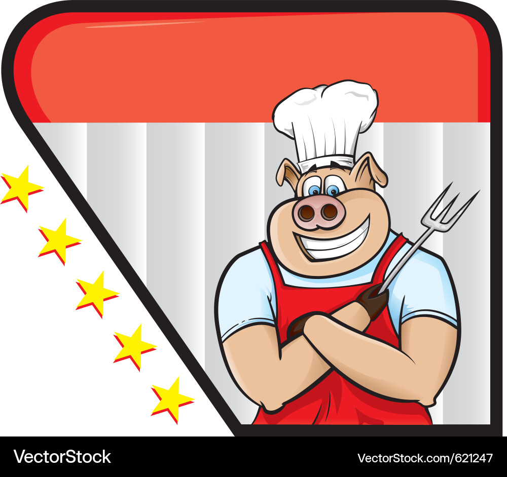 Pig chef Royalty Free Vector Image - VectorStock
