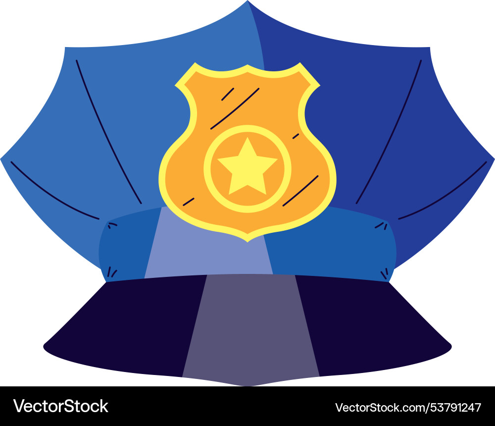 Police hat uniform Royalty Free Vector Image - VectorStock