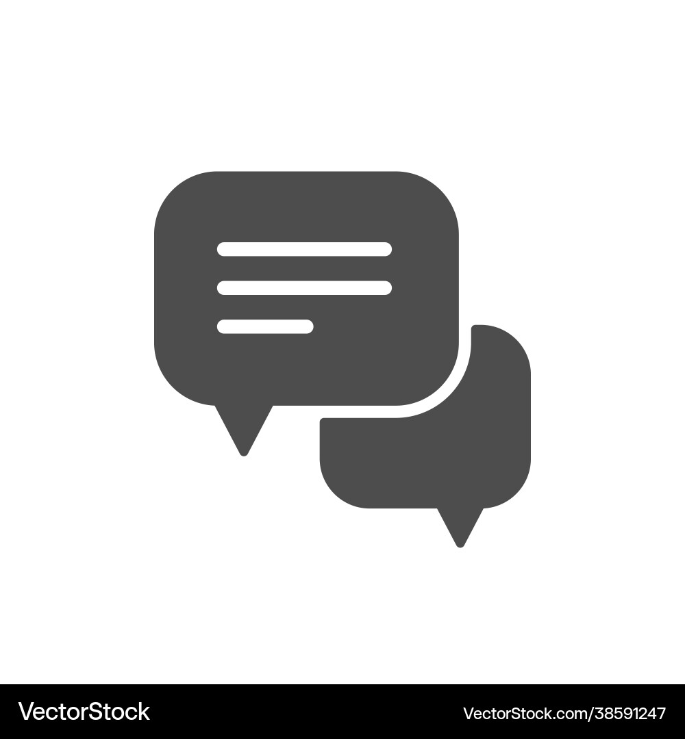 Speech bubbles glyph icon or dialog sign Vector Image