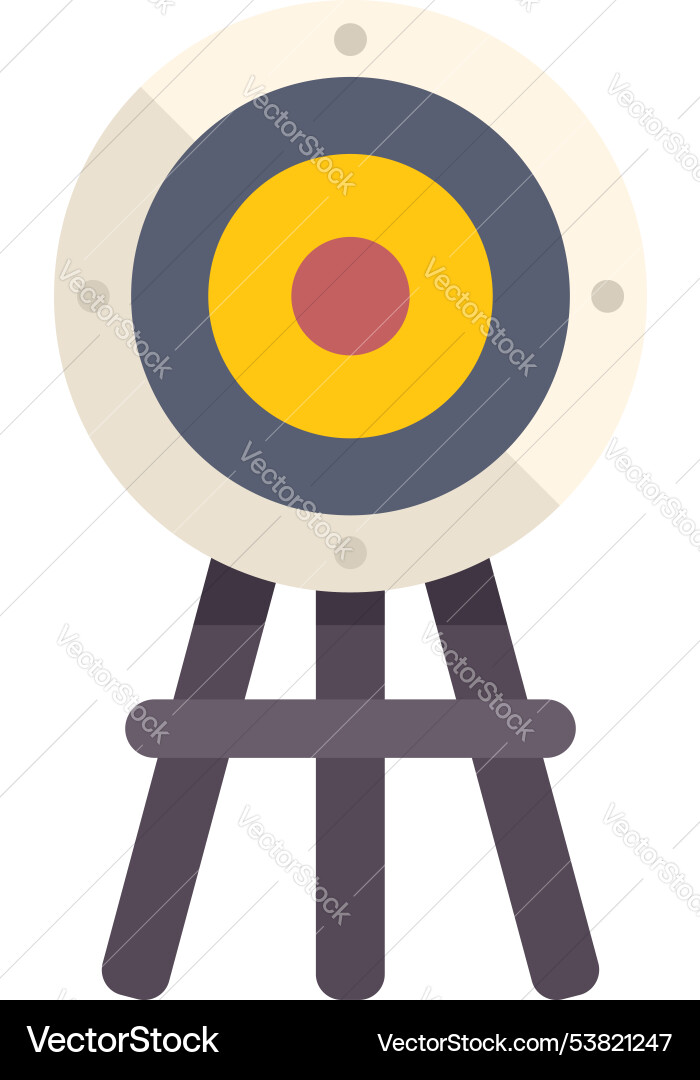 Target standing on tripod over white background Vector Image