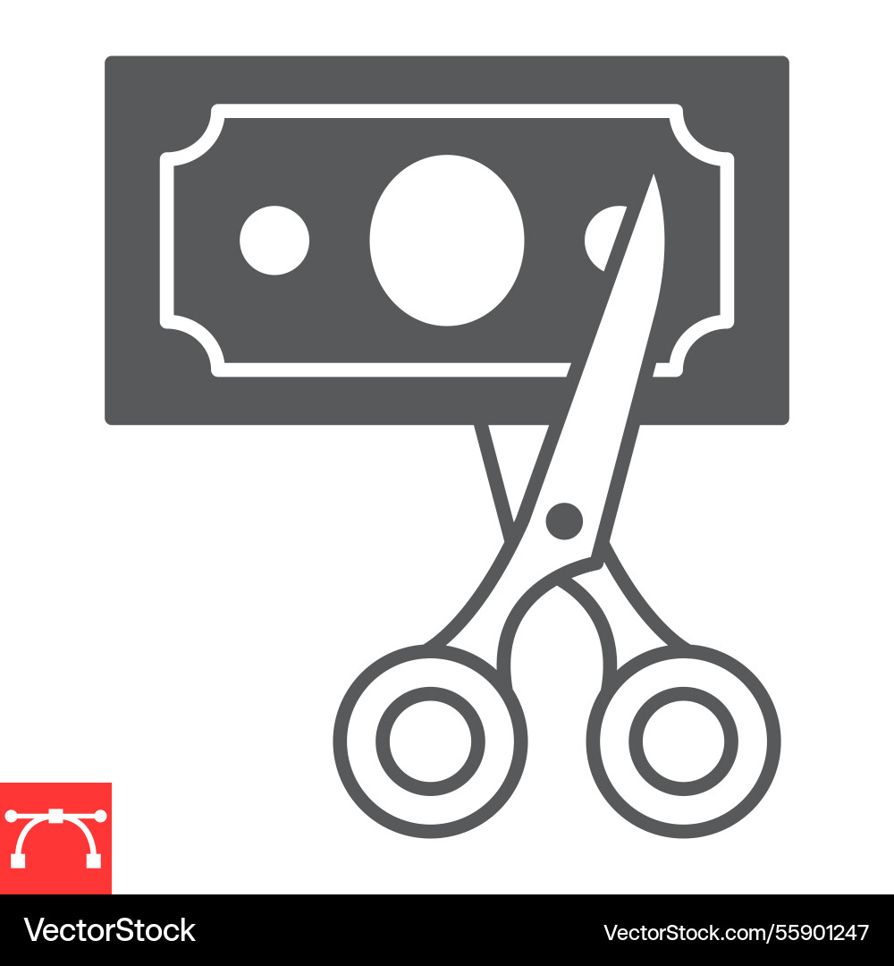 Tax withholding glyph icon Royalty Free Vector Image