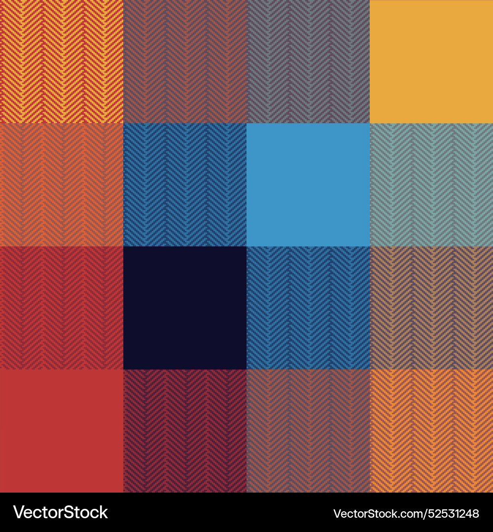Colorful tartan pattern simple geometric pixel Vector Image