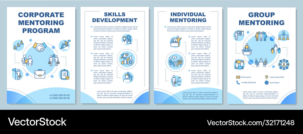 Corporate mentoring program brochure template Vector Image