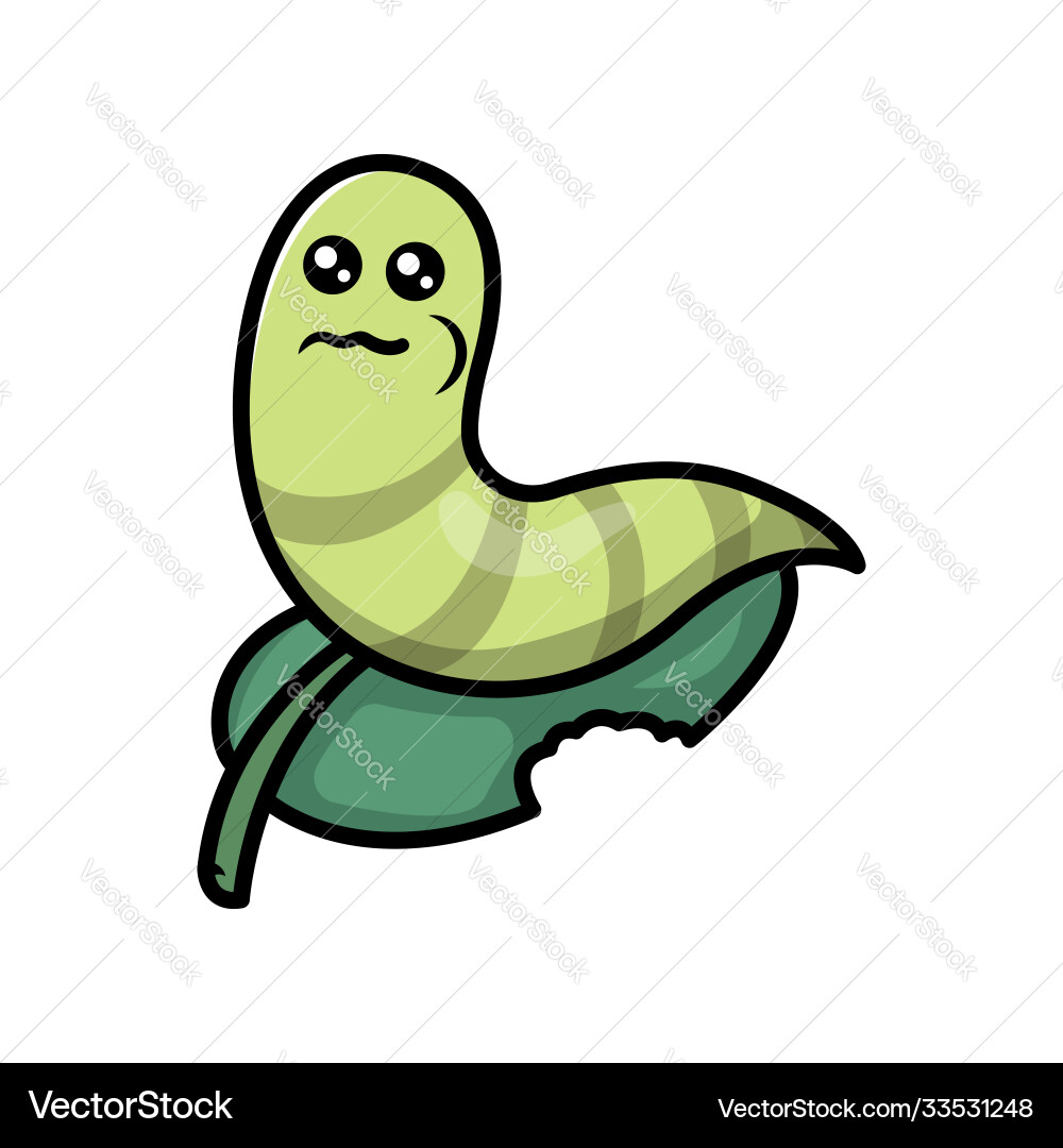Cute worm Royalty Free Vector Image - VectorStock