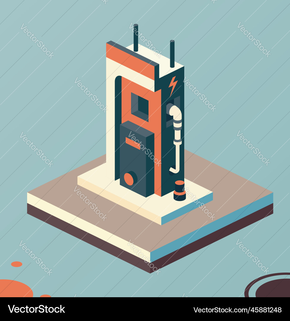 Ev charging station or electric vehicle Royalty Free Vector