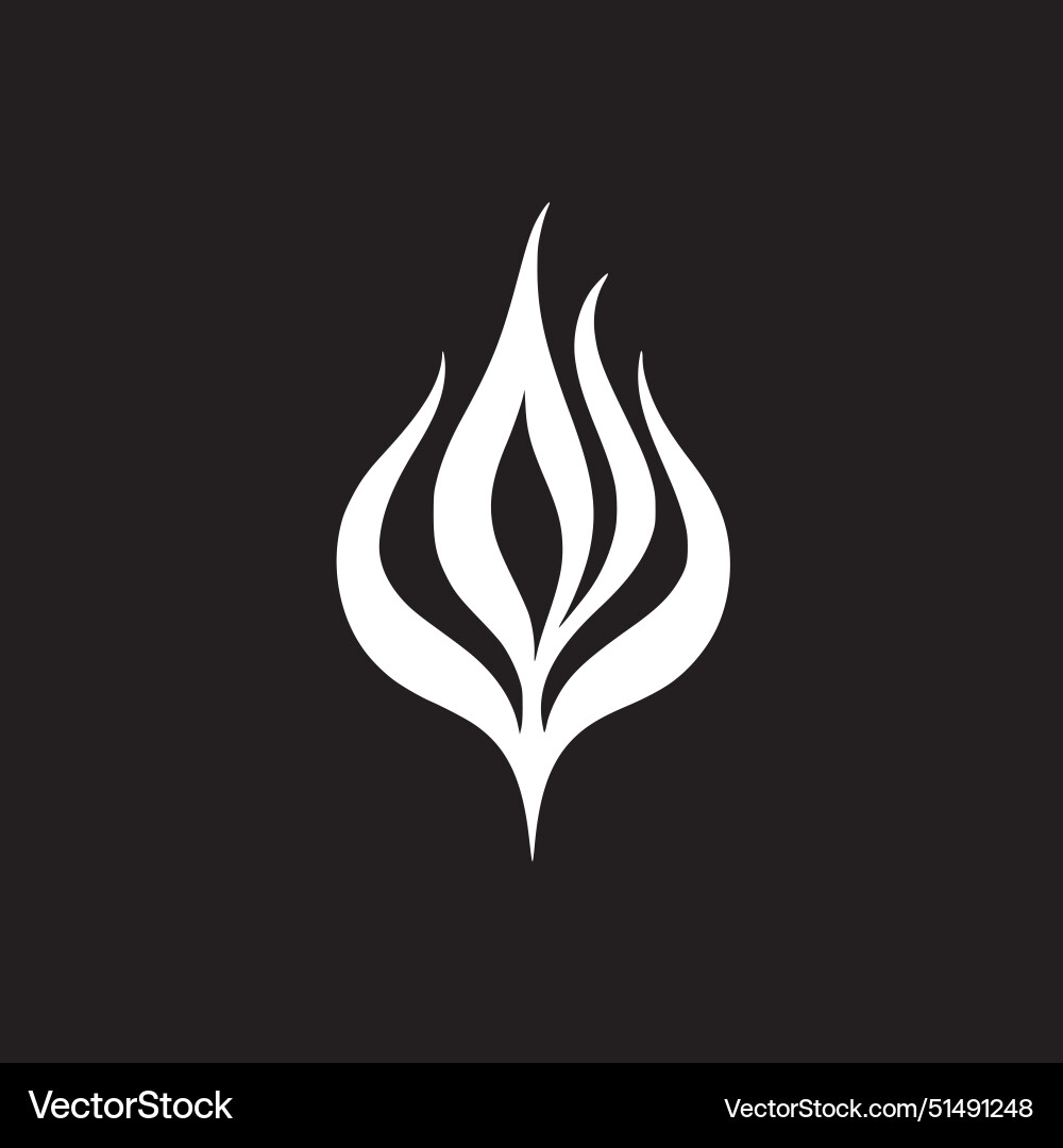 Fire - black and white isolated icon Royalty Free Vector