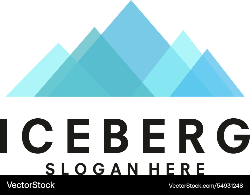 Iceberg logo design template Royalty Free Vector Image