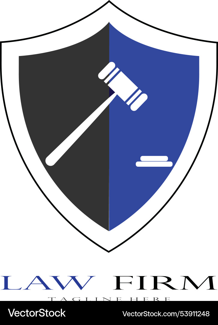 Law firm logo template Royalty Free Vector Image