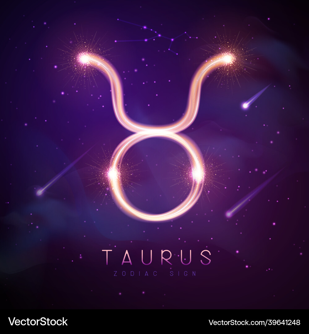 Magic witchcraft card with taurus zodiac sign Vector Image