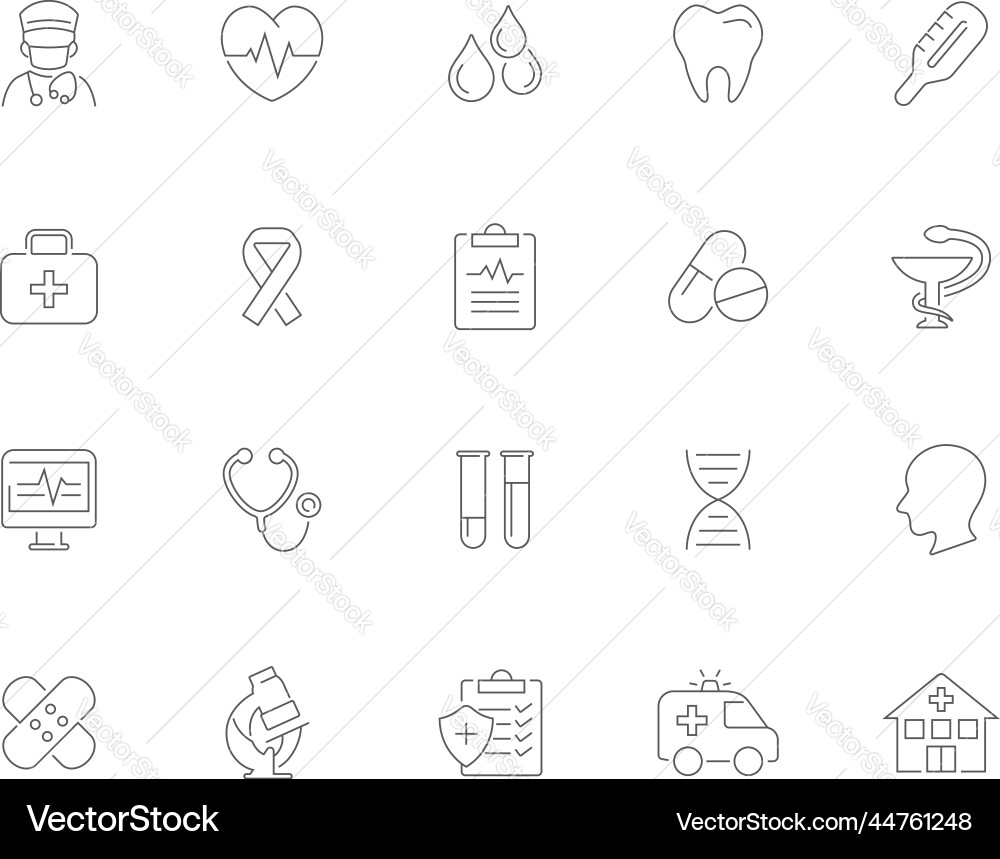 Medical icon set Royalty Free Vector Image - VectorStock