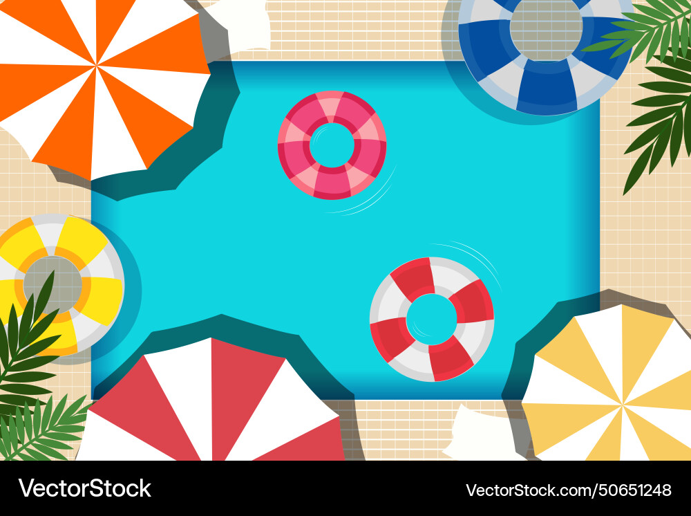 Summer swimming pool background Royalty Free Vector Image