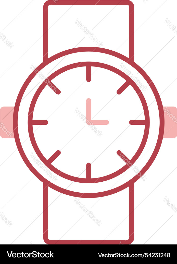 Watch line fill icon Royalty Free Vector Image