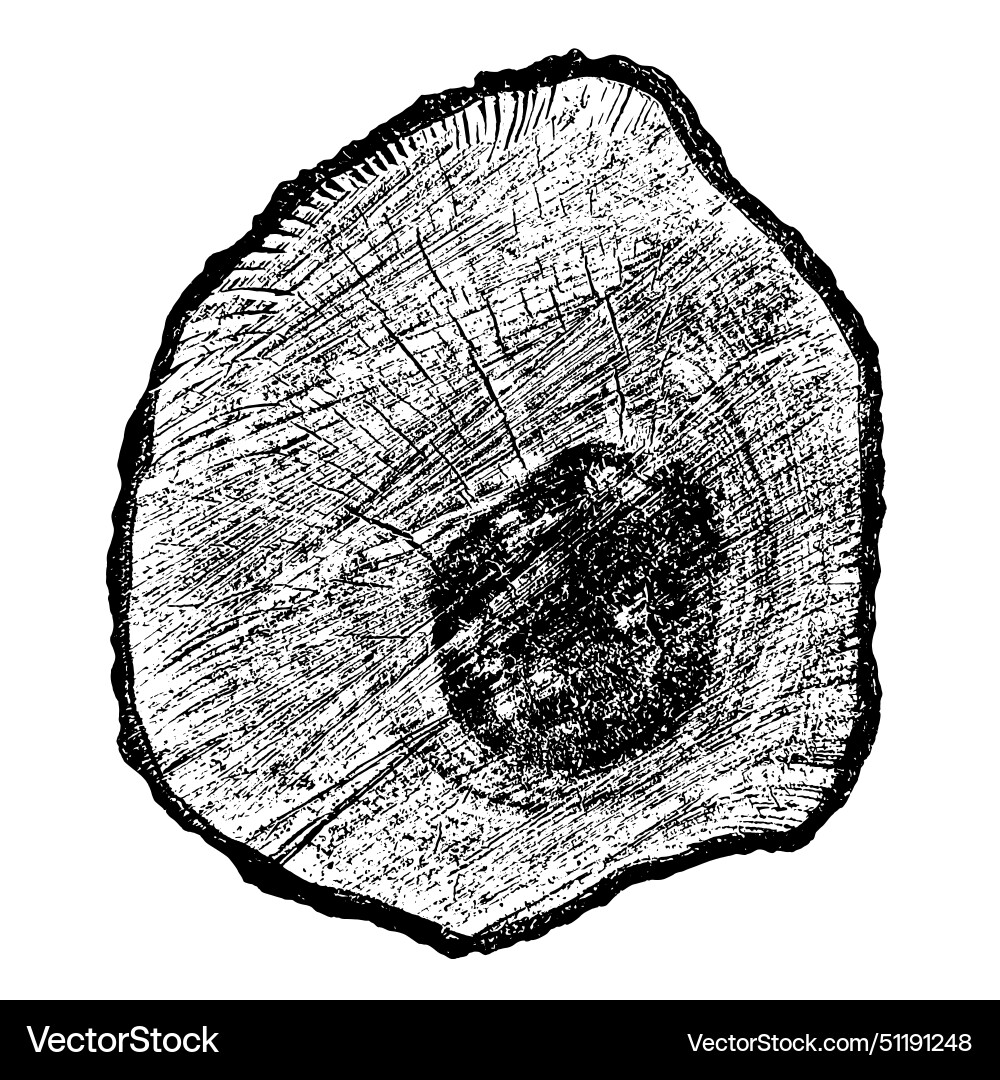 Wood texture cross section of tree rings Vector Image