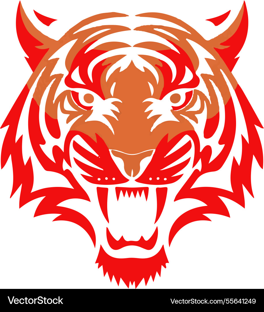 A design with tiger theme Royalty Free Vector Image