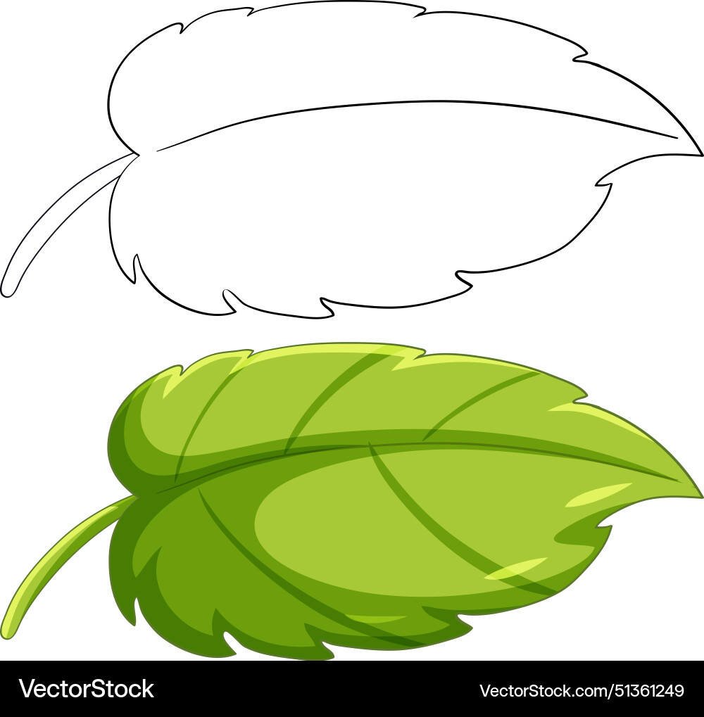 A leaf and speech bubble Royalty Free Vector Image