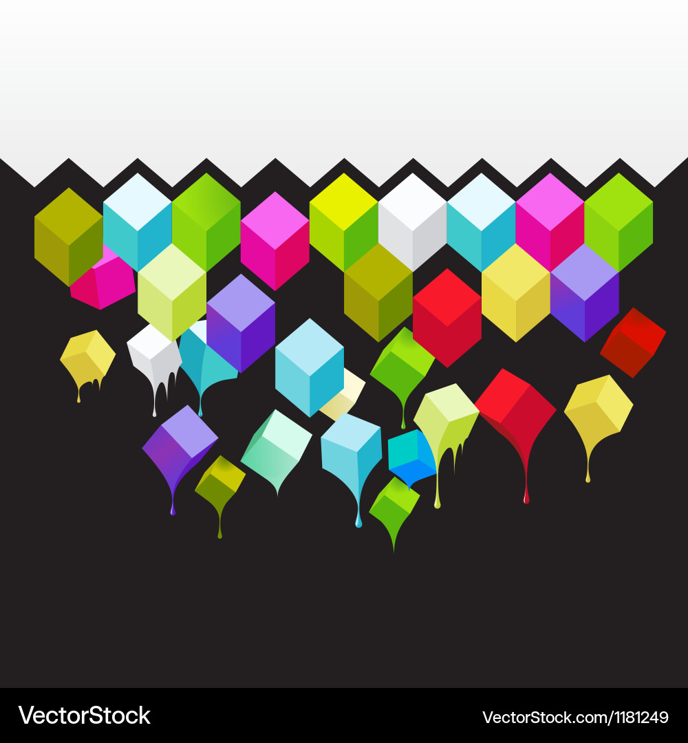 Abstract 3D Colored Cubes Background Royalty Free Vector