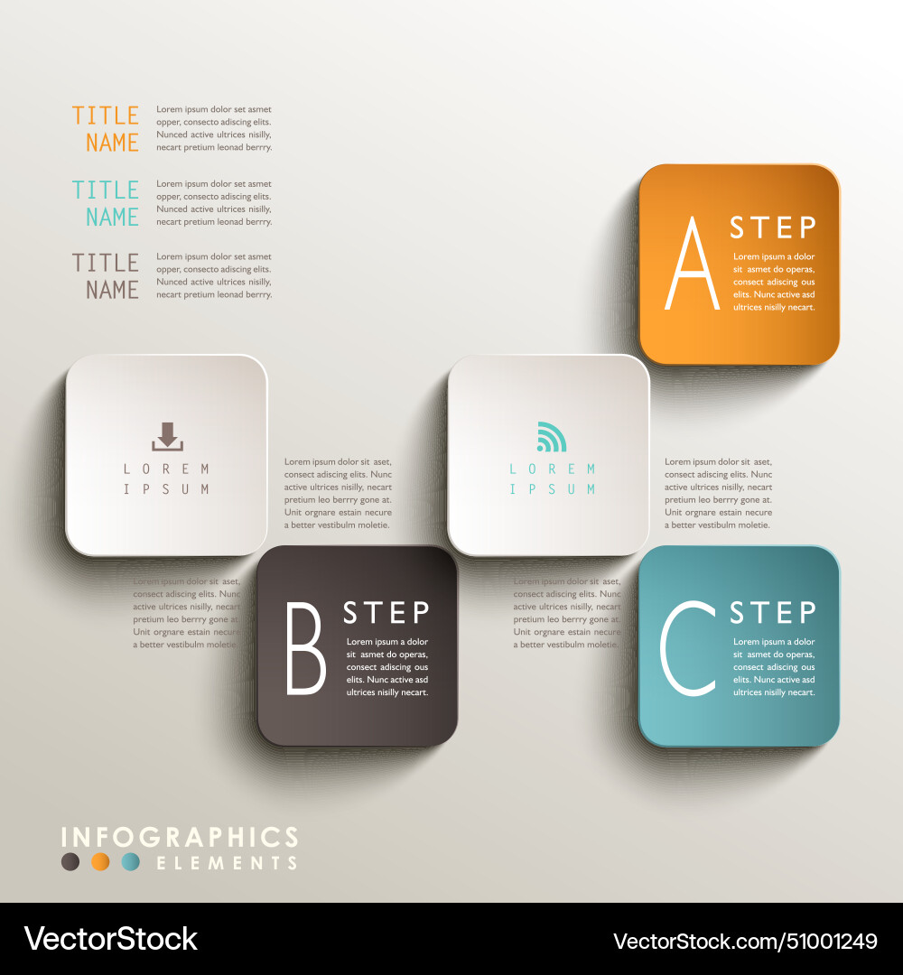 Abstract 3d tag infographics Royalty Free Vector Image