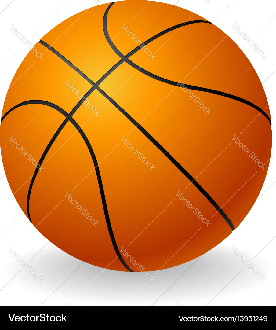 Basketball ball Royalty Free Vector Image - VectorStock