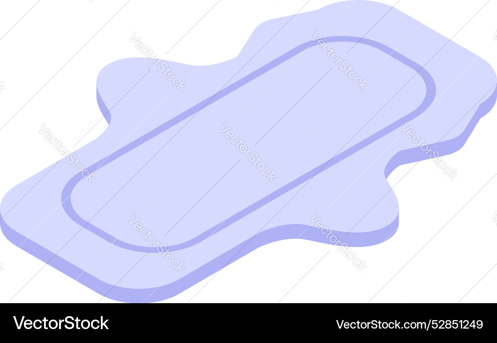 Clean hygienic sanitary pad lying on white Vector Image