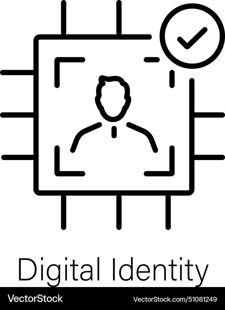 Digital identity Royalty Free Vector Image - VectorStock