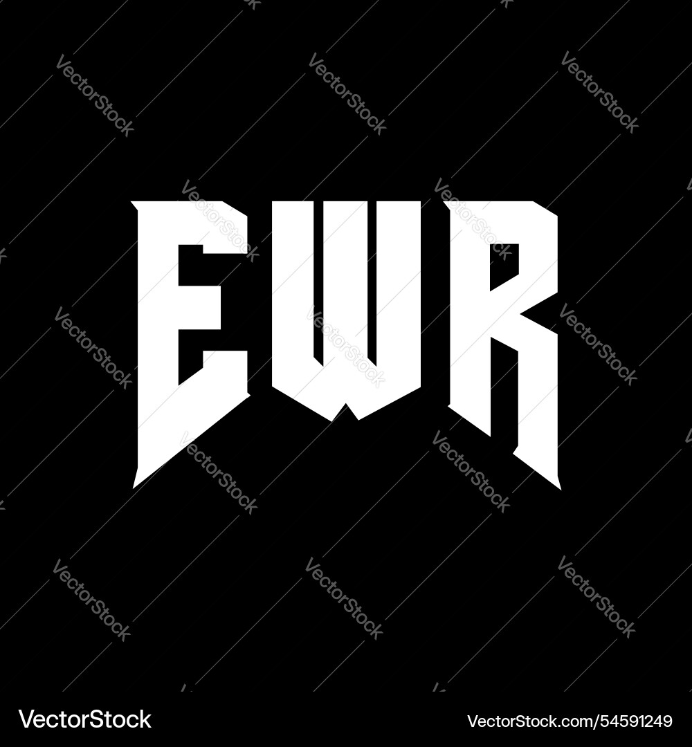 Ewr letter logo design for technology company Vector Image