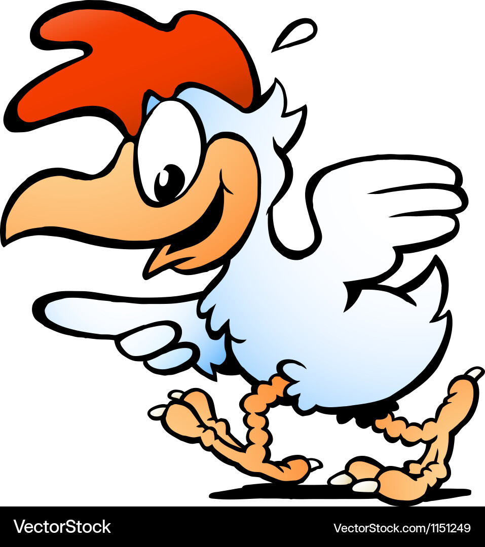 Running Chicken Cartoon Vector Images (over 490)