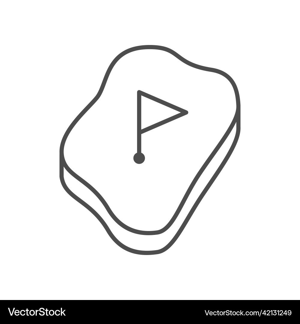 Pin location line outline icon Royalty Free Vector Image