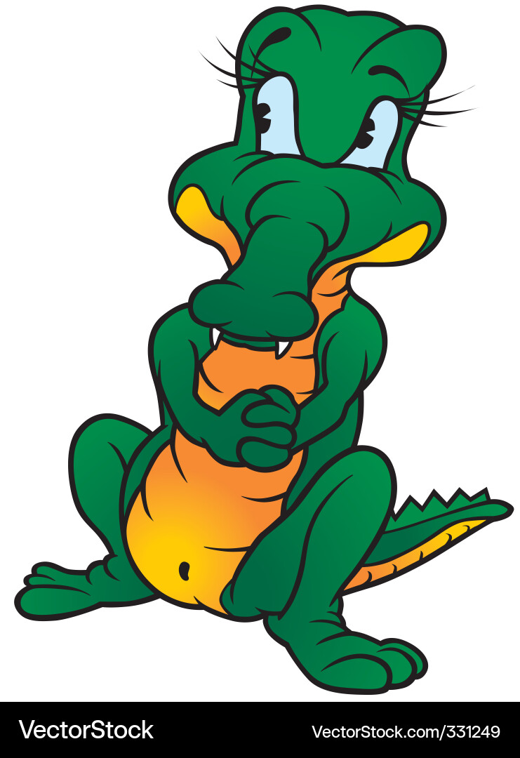 Standing crocodile Royalty Free Vector Image - VectorStock