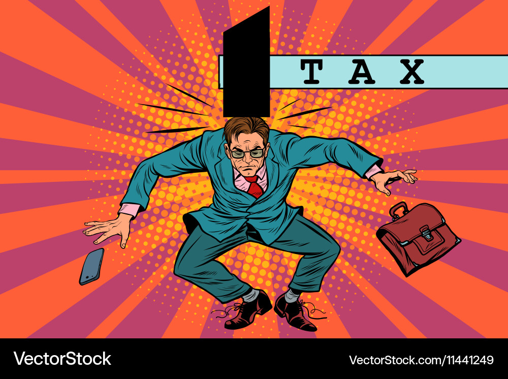 Tax policy impact on business Royalty Free Vector Image