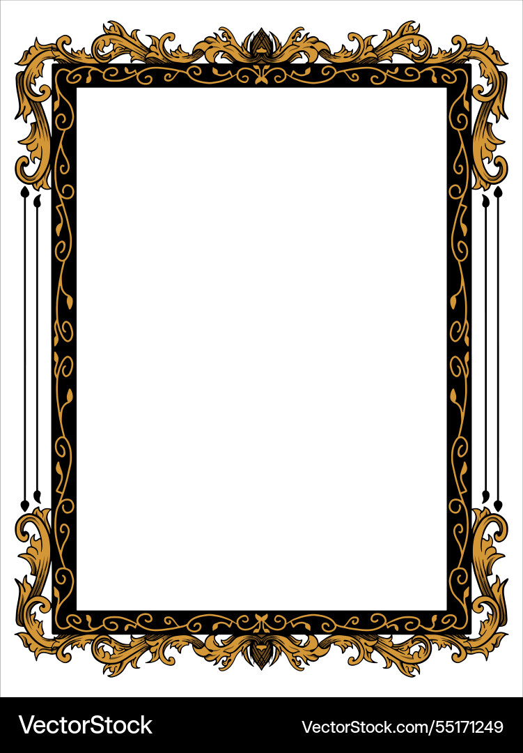 Victorian harmony decorative vintage frame Vector Image
