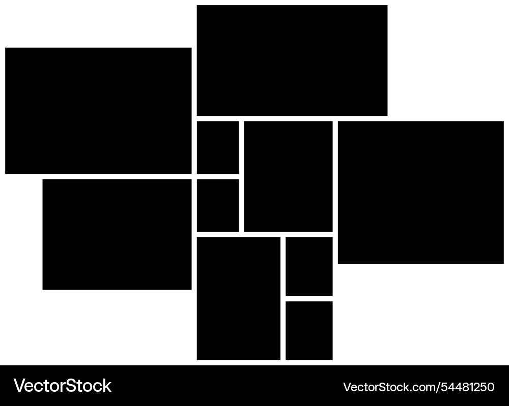 10 photo collage template Royalty Free Vector Image