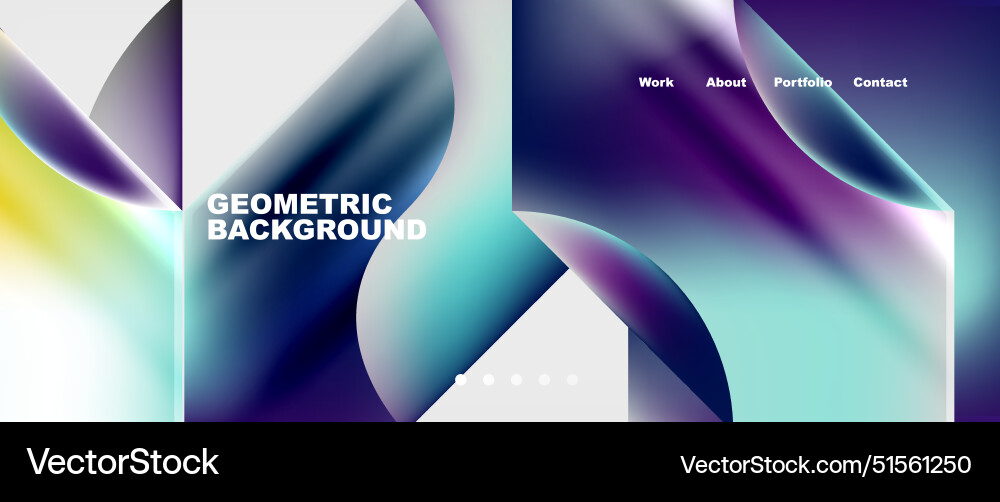 Abstract geometric shapes web design page Vector Image