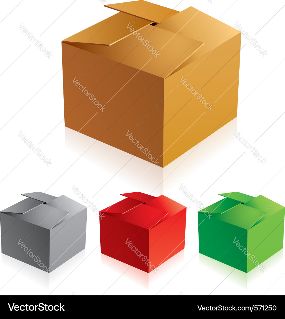 Cardboard boxes Royalty Free Vector Image - VectorStock
