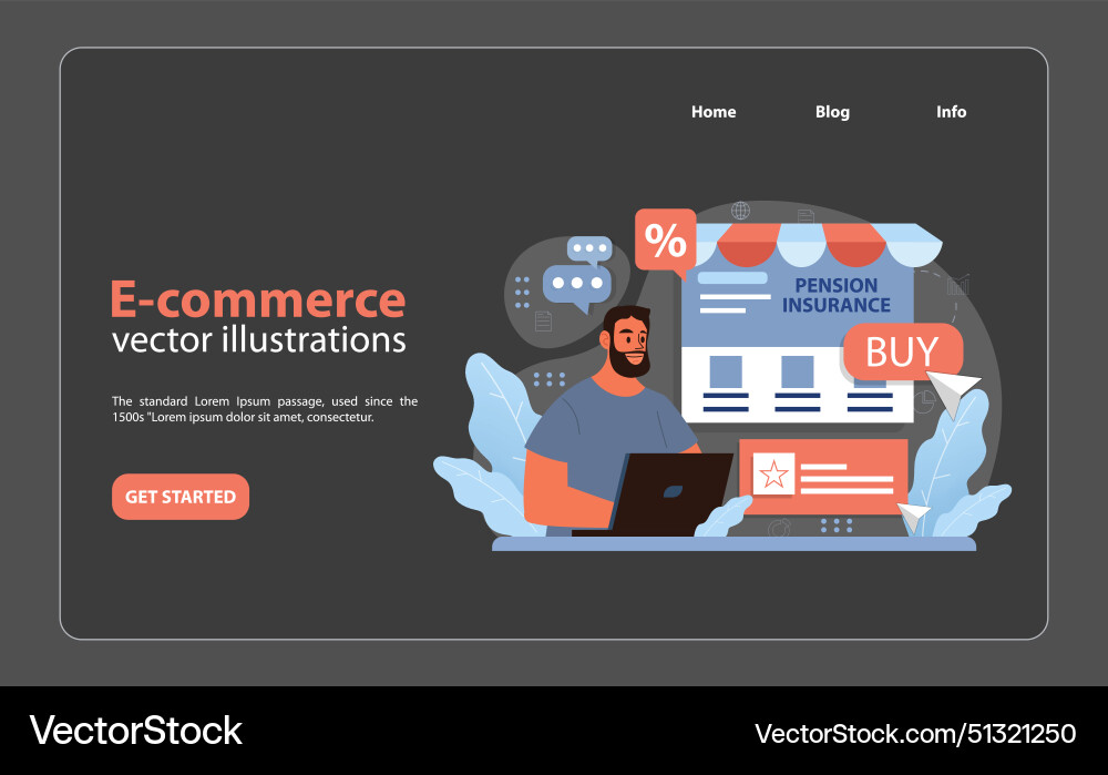 E-commerce platform dynamics Royalty Free Vector Image