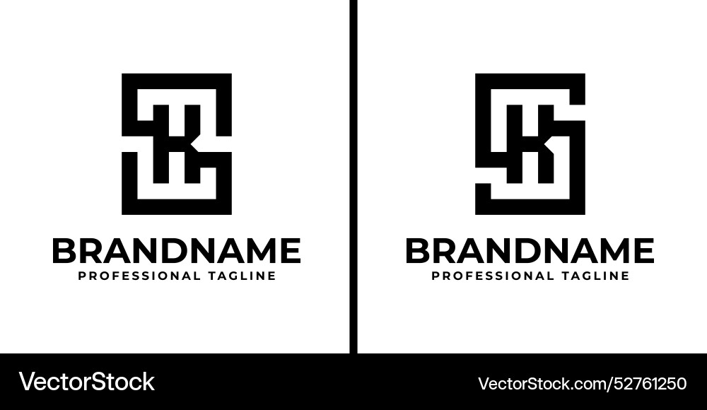 Letters sk monogram logo suitable for any Vector Image