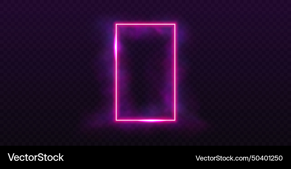 Pink neon laser portal Royalty Free Vector Image