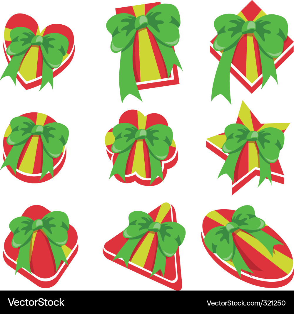 Present boxs Royalty Free Vector Image - VectorStock