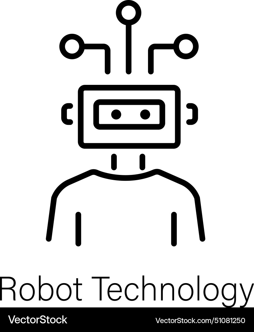 Robot technology Royalty Free Vector Image - VectorStock